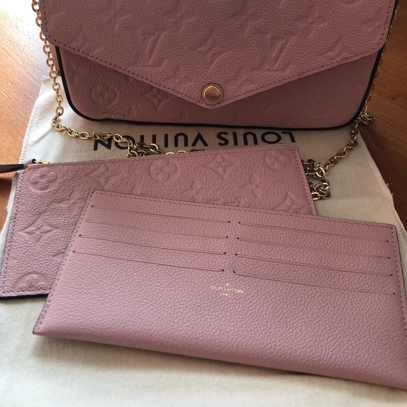 Louis Vuitton | Bags | Louis Vuitton Felicie Pochette Rose Poudre ...